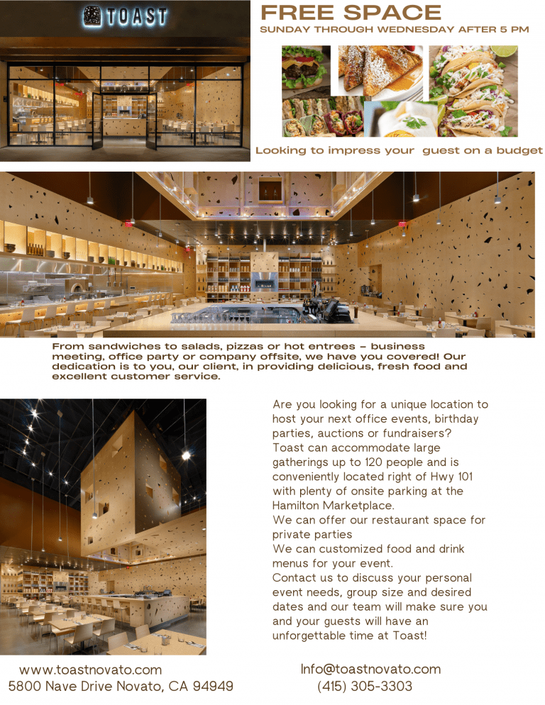 Catering & Event Space - Toast Novato