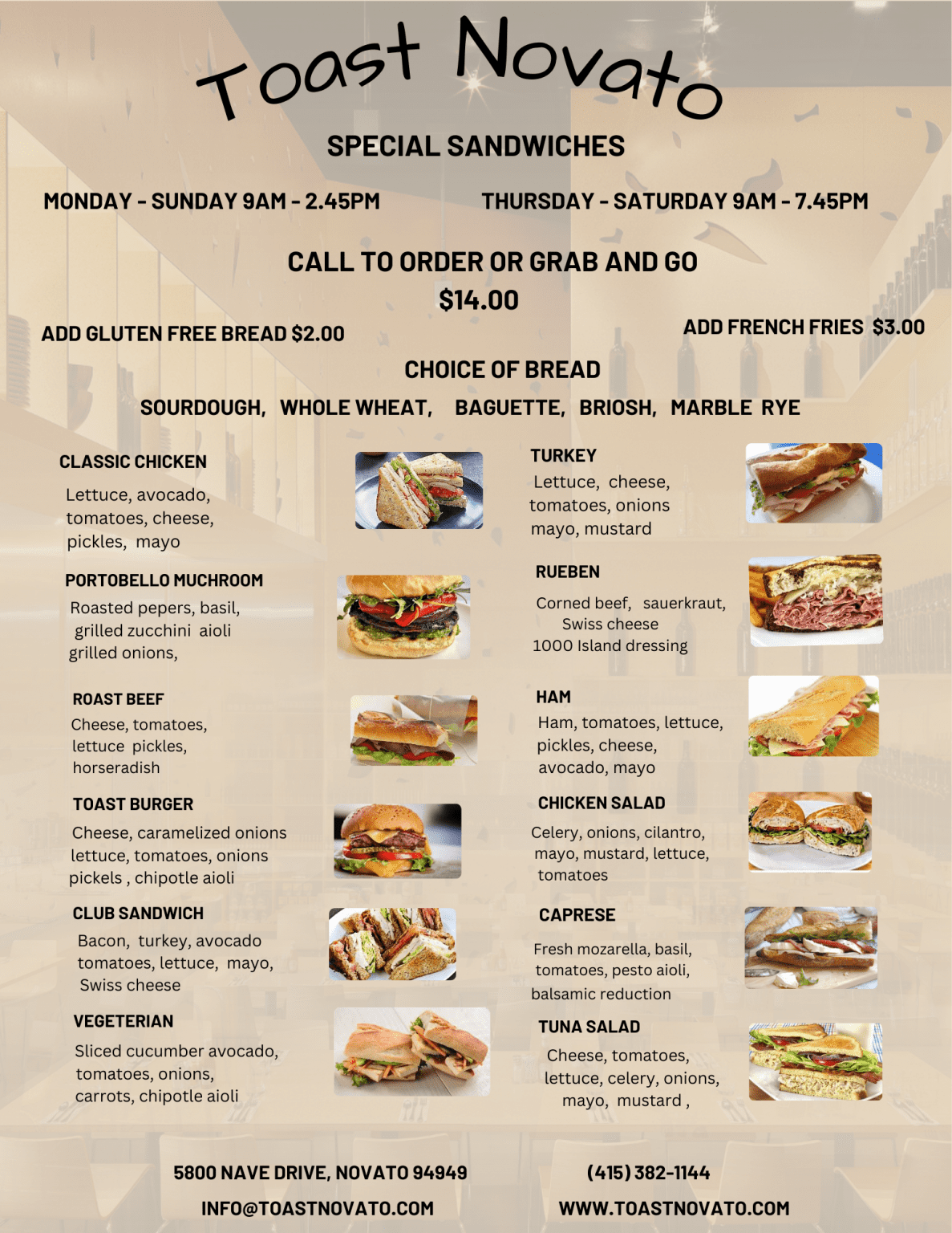 Catering & Event Space - Toast Novato